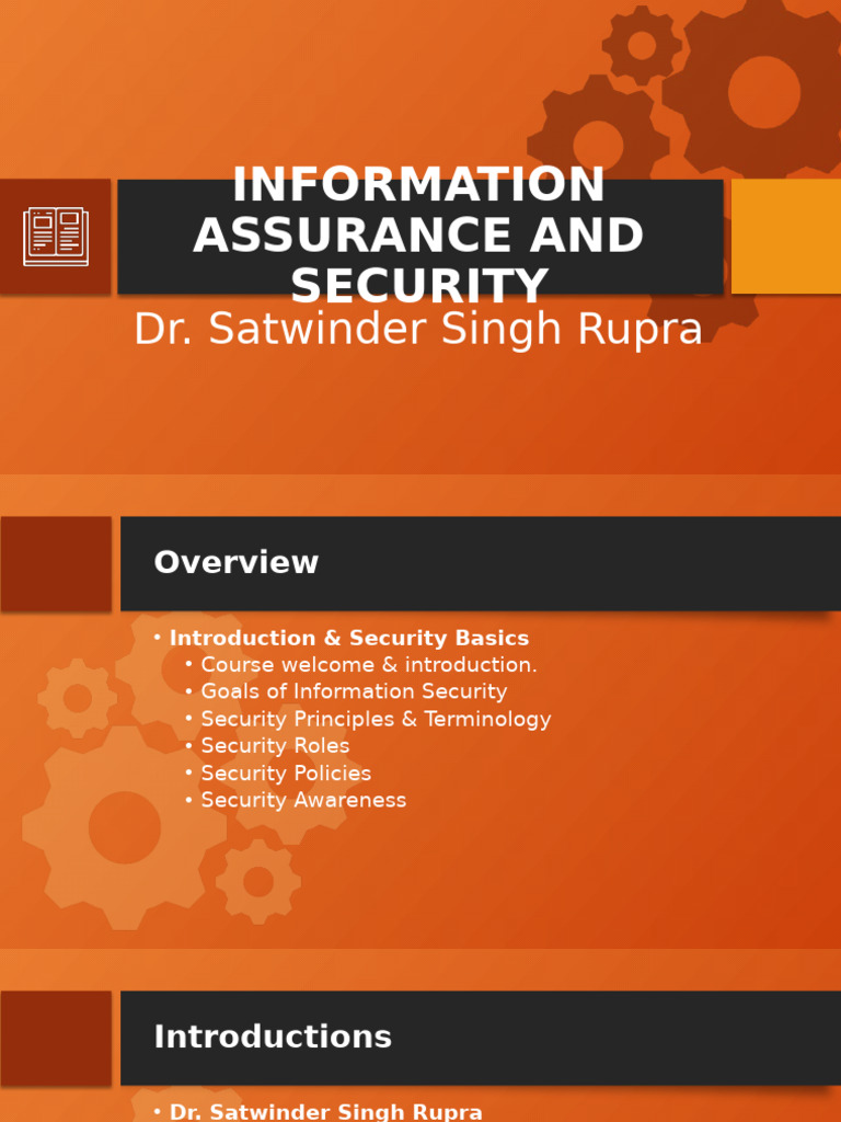 Information Assurance And Security Module 1 Dr Singh Pdf