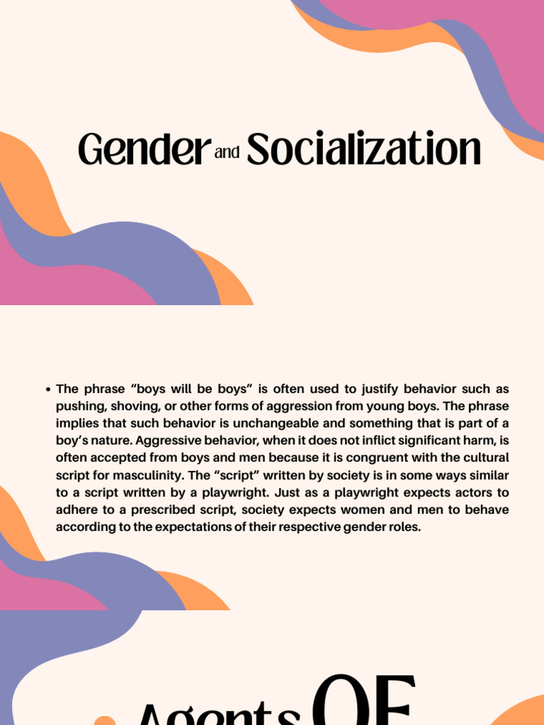 GENDER and SOCIALIZATION | PDF