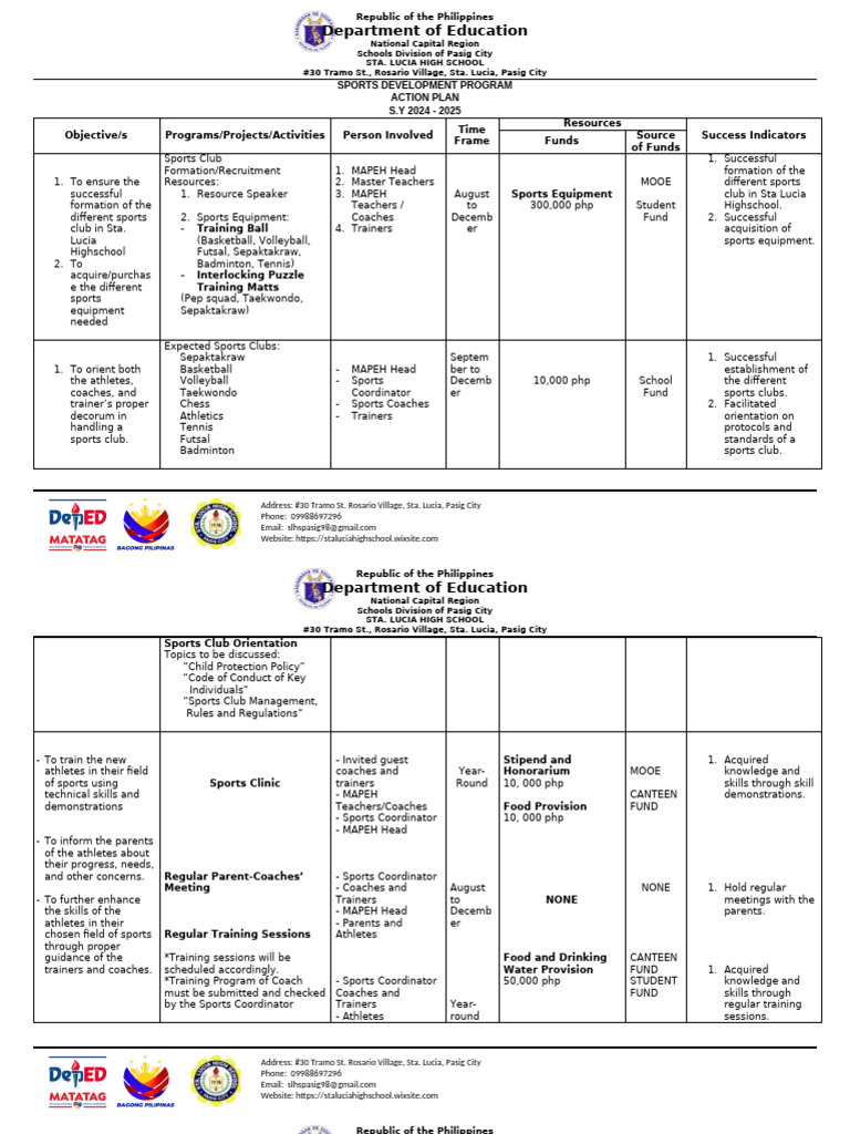 SDP Action Plan | PDF