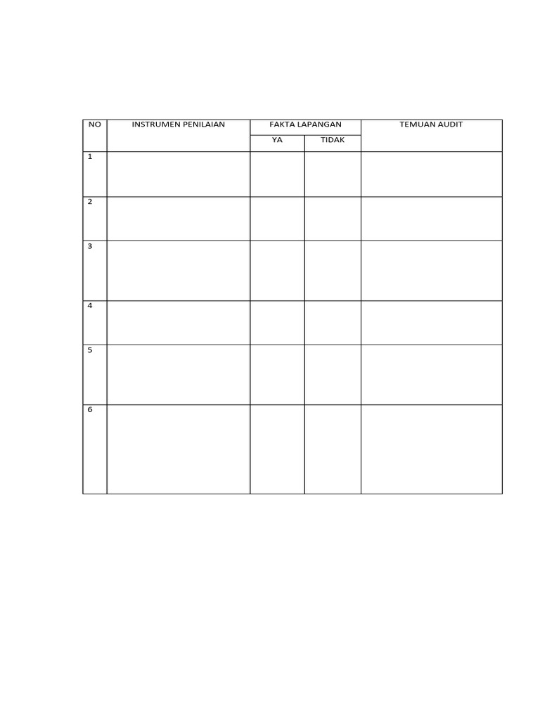 3.instrumen Audit Internal | PDF