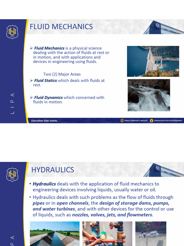 Lecture 1 - Introduction To Fluid Mechanics | PDF
