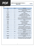 4000 Essential English Words: Unit 1 | PDF | Verb | Adjective
