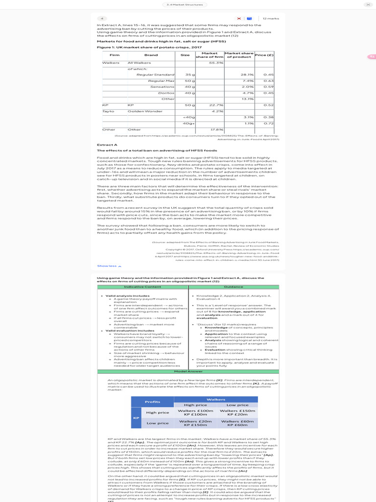 Oligopoly Short Q 1 | PDF