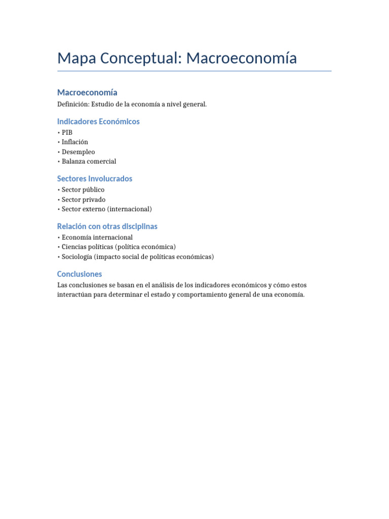 Mapa Conceptual Macroeconomia | PDF