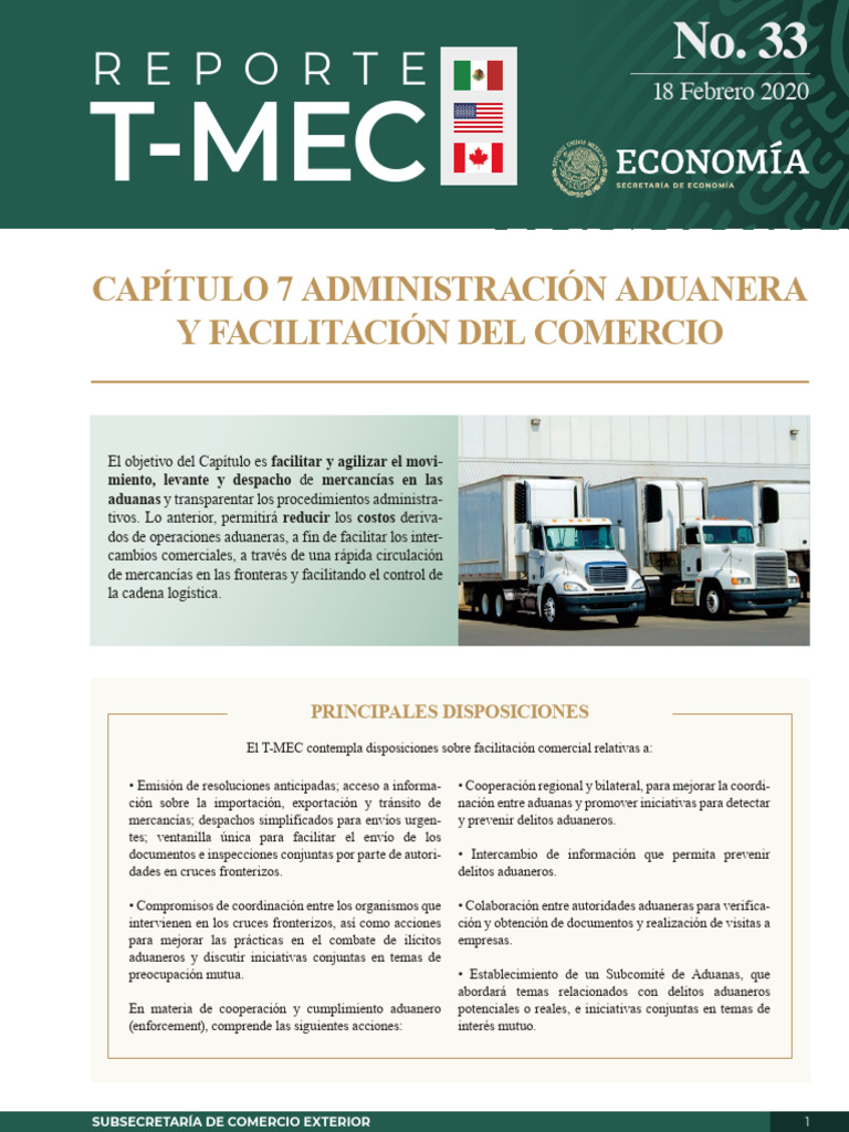 Reporte-TMEC N33-Esp 20200218 | PDF