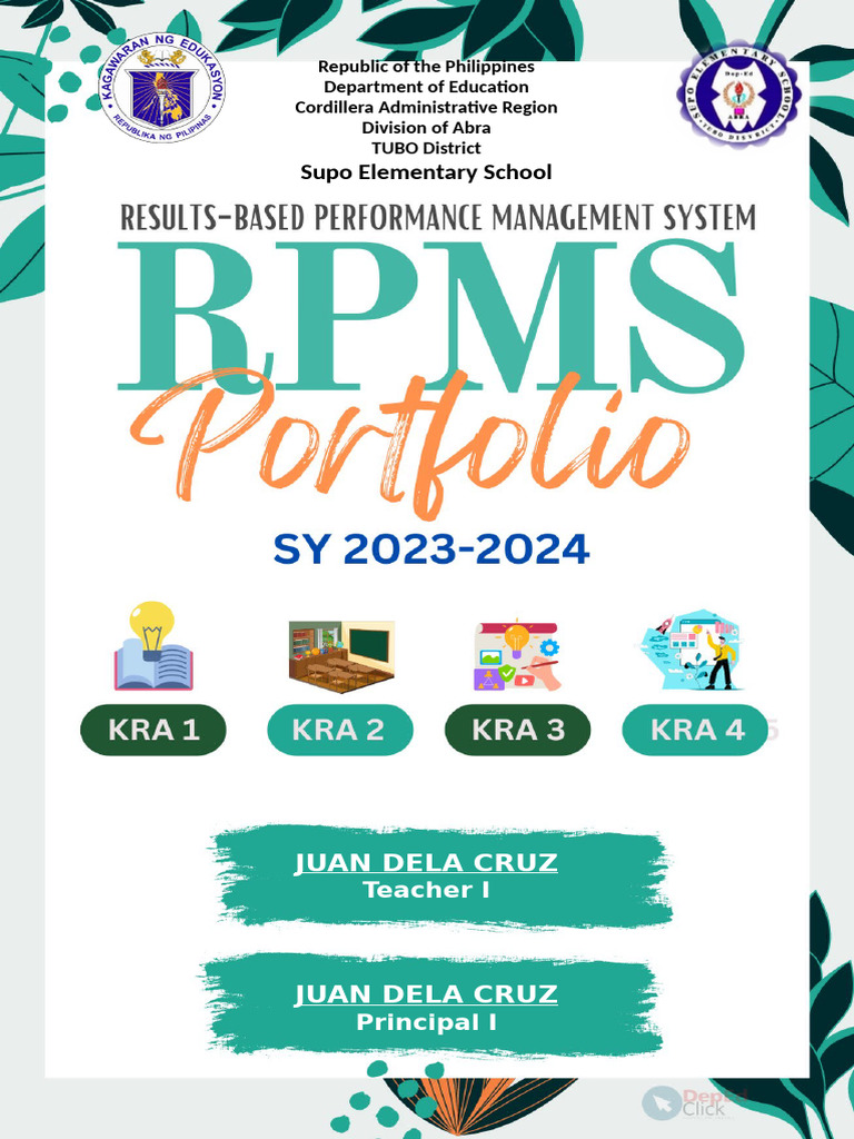 E-RPMS PORTFOLIO (Design 4) 2023-2024 - DepEdClick | PDF