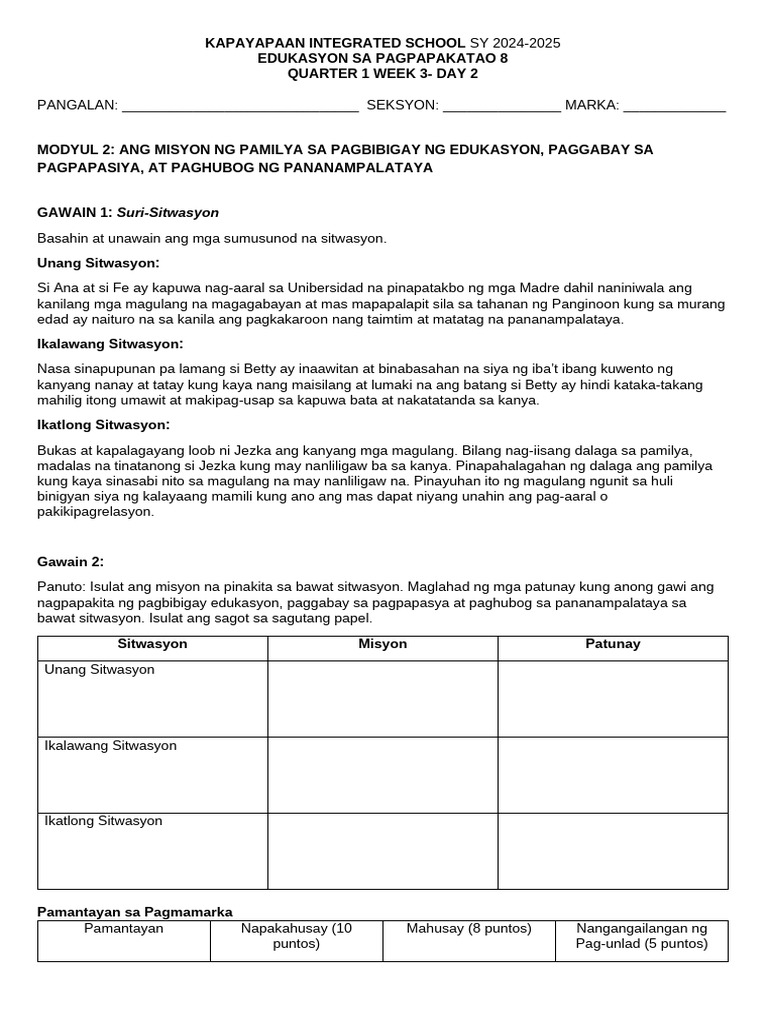 Las q1 g8 Week3 Day-2 | PDF