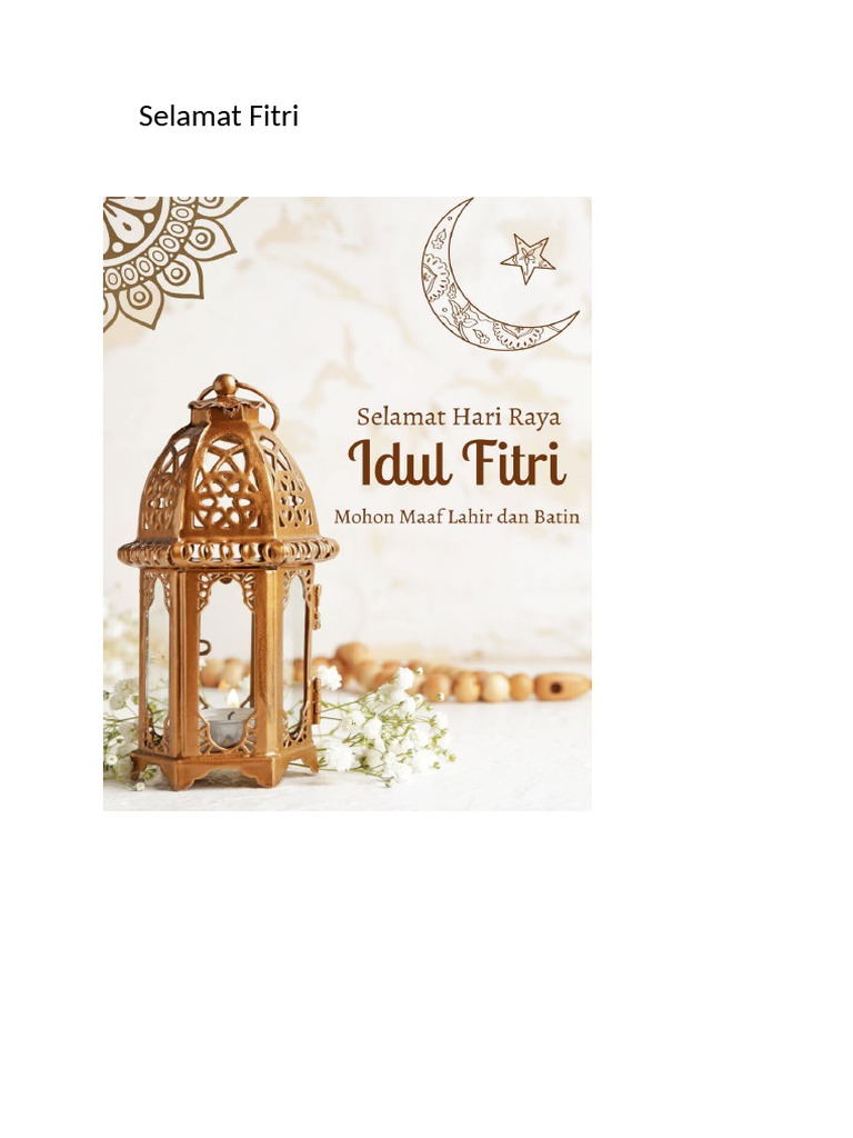Selamat Fitri | PDF