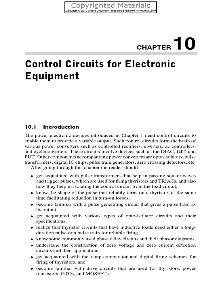 Control Circuits For Electronic Equipment | PDF