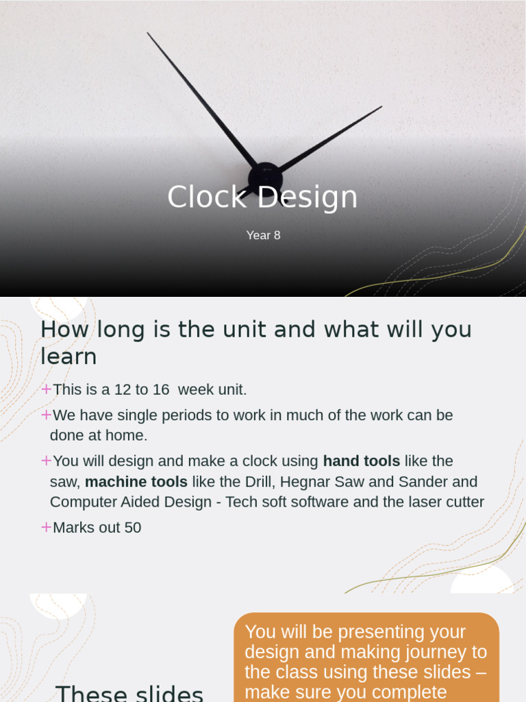Year 8 Clock Project Slide Master Pdf