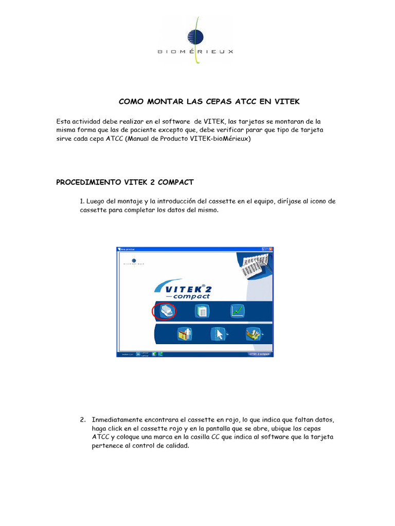 Montaje de Cepas ATCC en Vitek | PDF