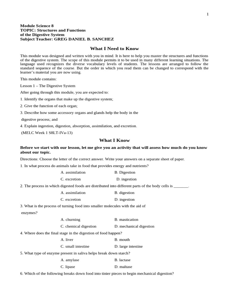 Module Grade 8 Science S.Y 2023 24 | PDF