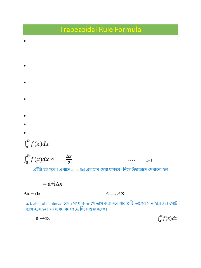 CSE 303 Lecture 08 Trapezoidal Rule Formula | PDF