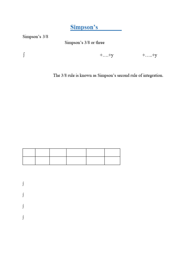 CSE 303 Lecture 10 Simpson 3 8 Rule | PDF