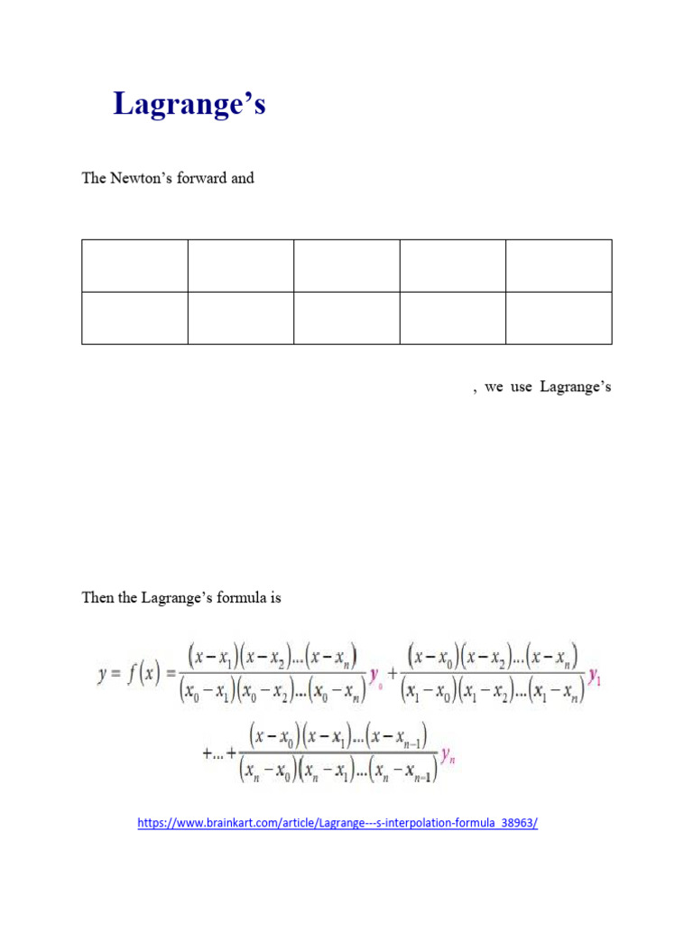 CSE 303 Lecture 07 Lagrange - S Interpolation Formula | PDF