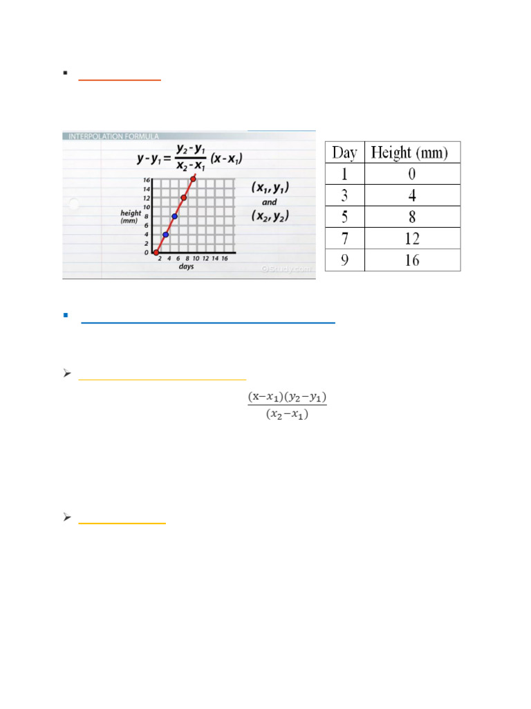 CSE 303 Lecture 06 Interpolation Formula | PDF