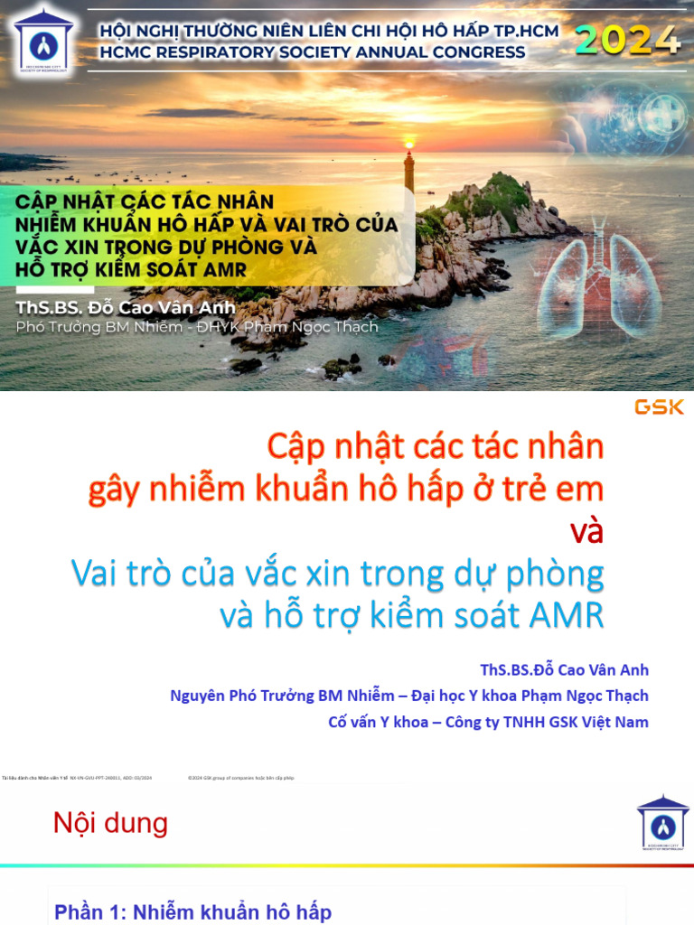 THS - BS. Do Cao Van Anh - Cap Nhat Tac Nhan Gay Nhiem Khuan Ho Hap Va Vai Tro Cua VX - BS - Do ...