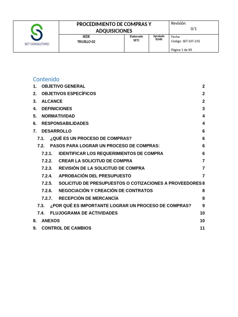 Plus - Procedimientos de Compras y Adquisiciones | PDF