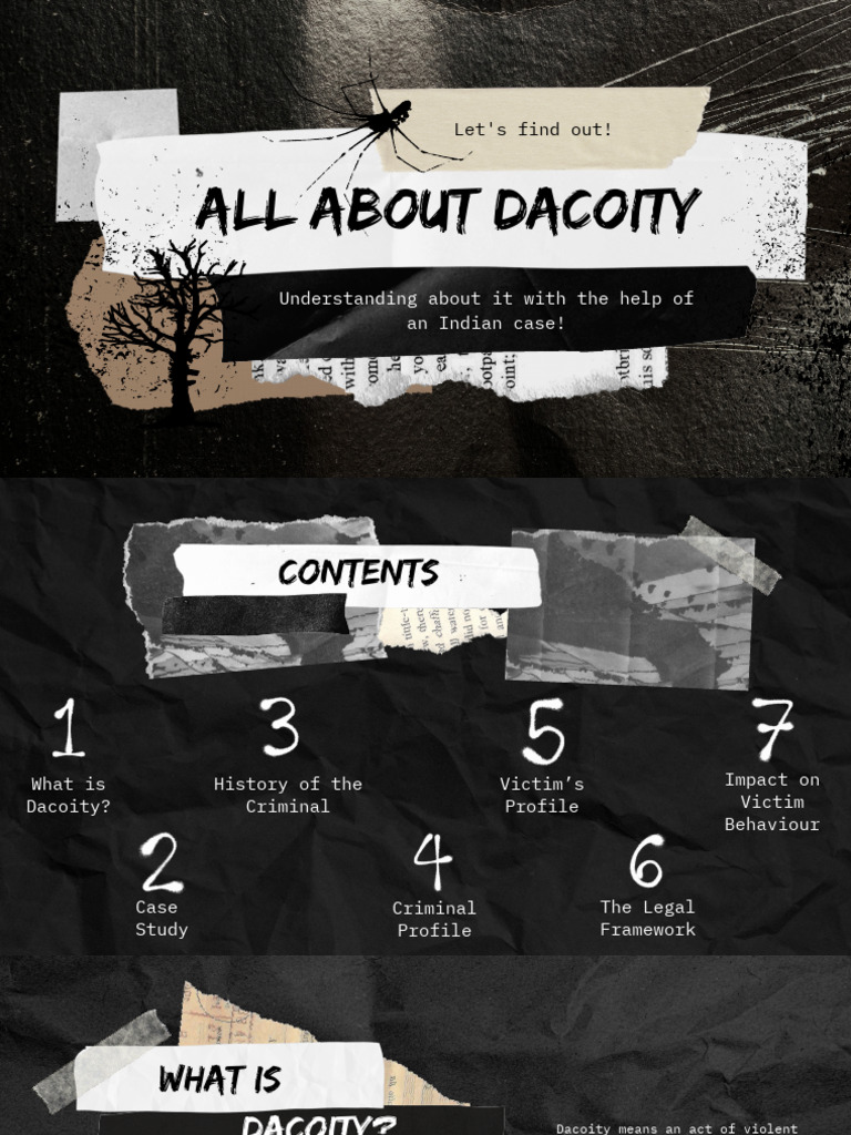 Criminal Psychology - Dacoity | PDF