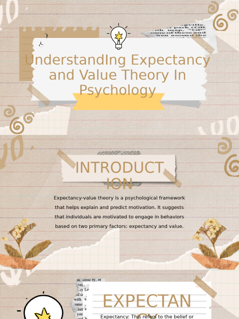 Expectancy and Value Theory in Psychology | PDF