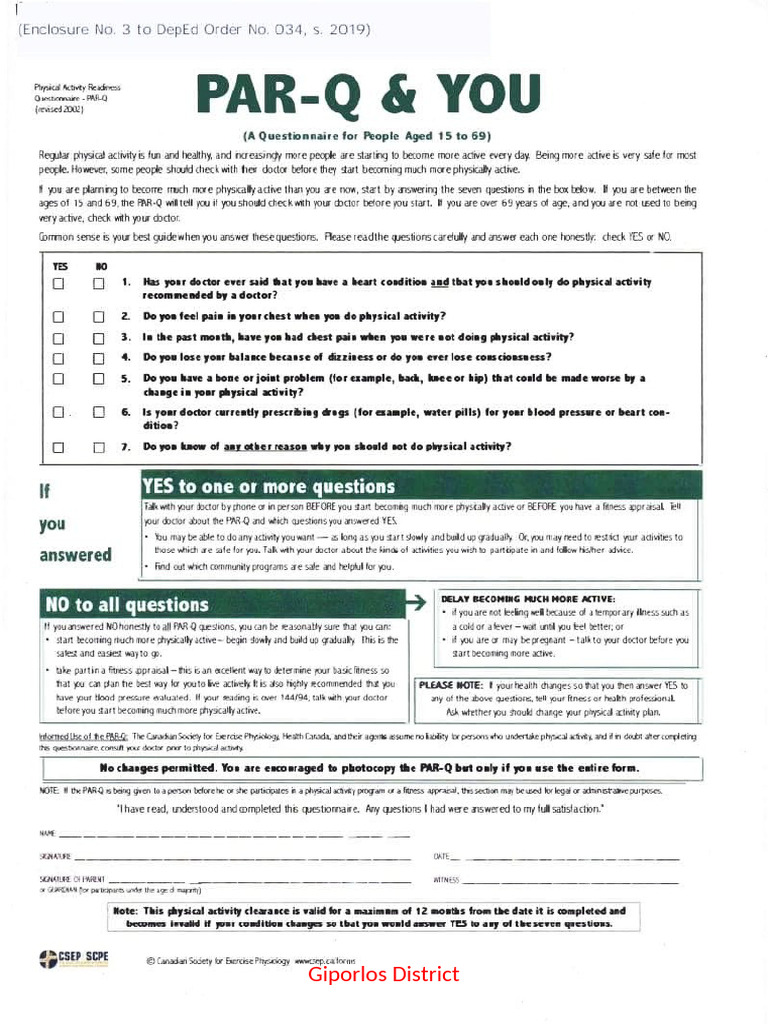 1 RPFT 2022 ParQ | PDF