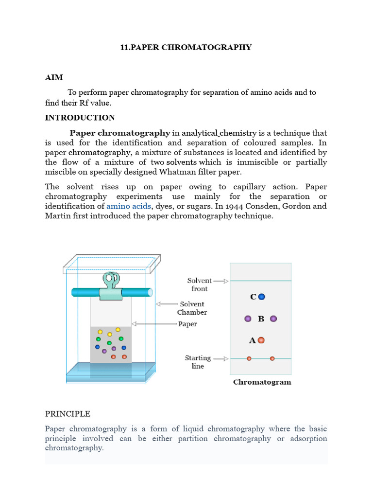Paper Chromatography | PDF | Chromatography | High Performance Liquid Chromatography