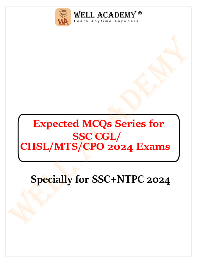 Top 100 Expected MCQs - 16 | PDF