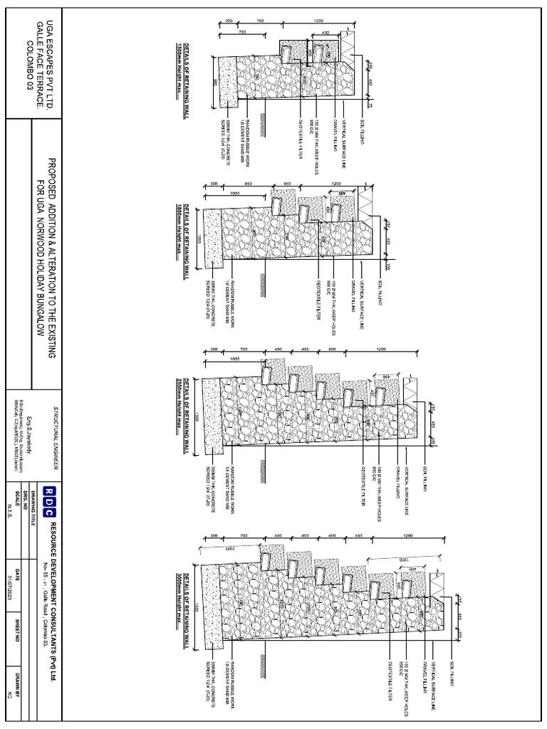 Tipycal Rubble Work Details A3 | PDF