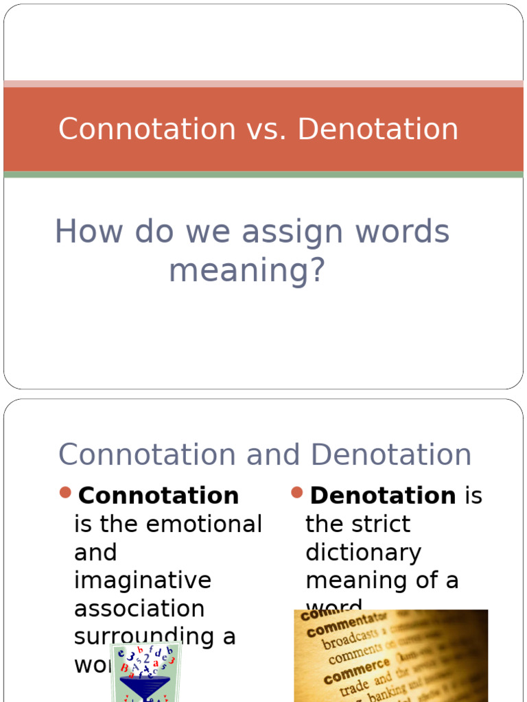 Connotation Versus Denotation | PDF
