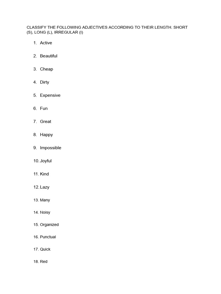 Adjective Classification 402 Ti | PDF