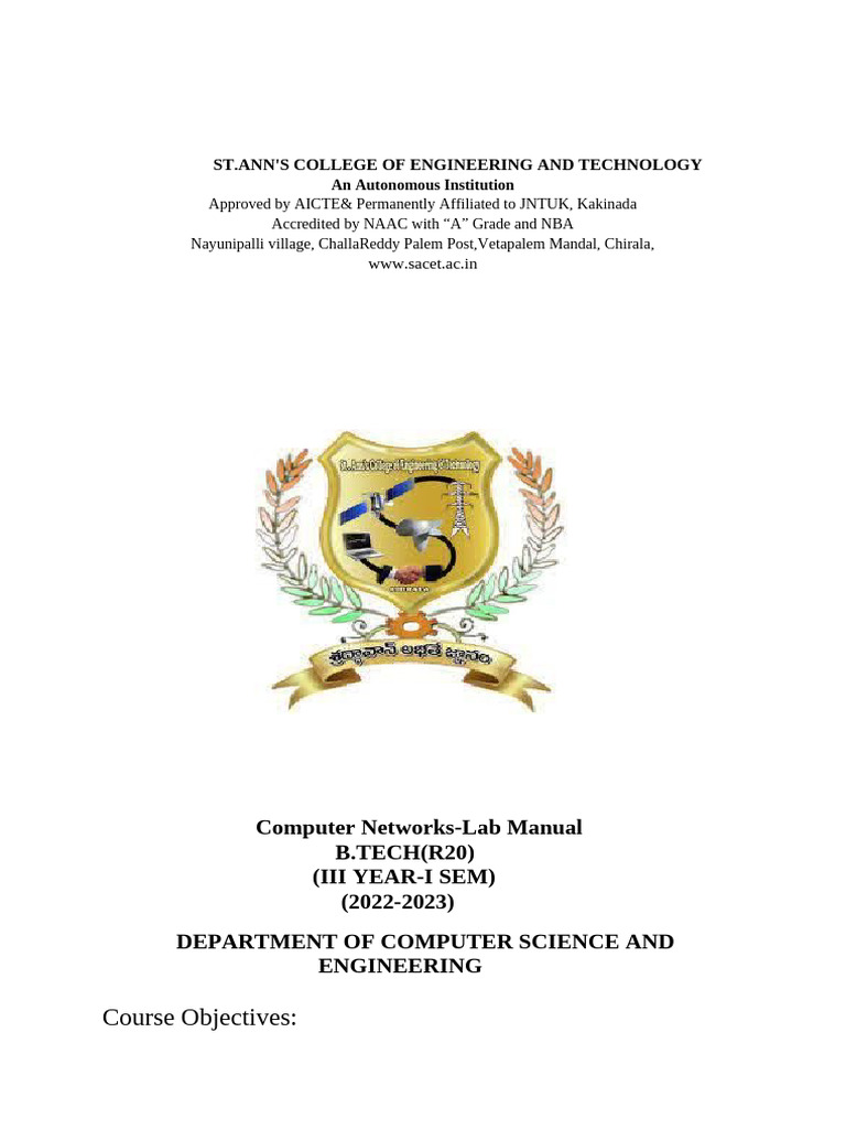 CN Lab Manual | PDF