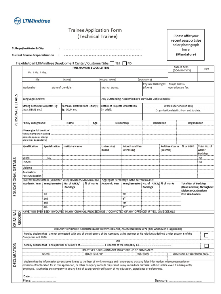 Trainee Application Form v2.0 | PDF | Justice | Crime & Violence