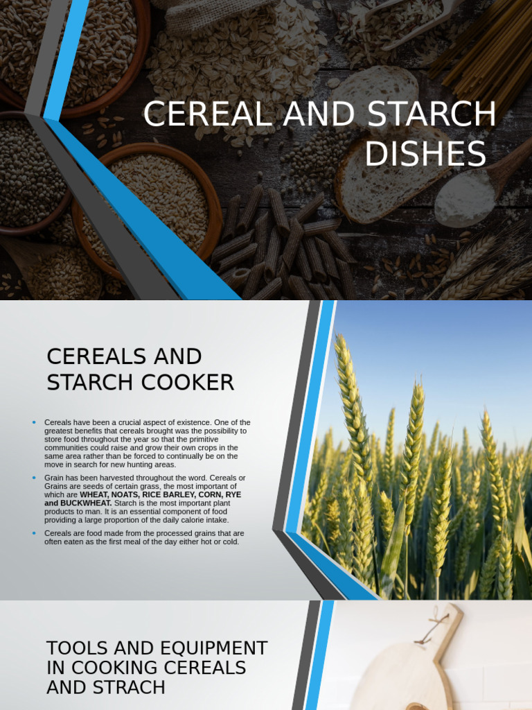 Cereal and Starch Dishes | PDF