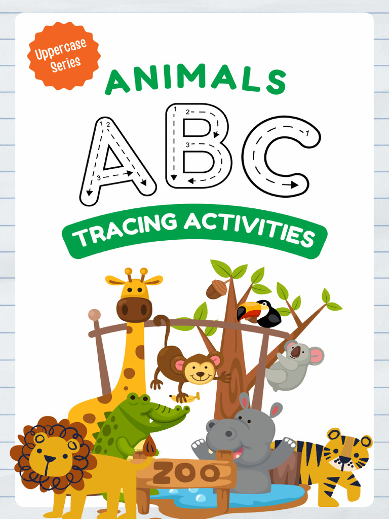 Animals Alphabet Uppercase Tracing | PDF