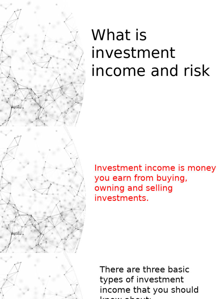 What Is Investment Income and Risk | PDF