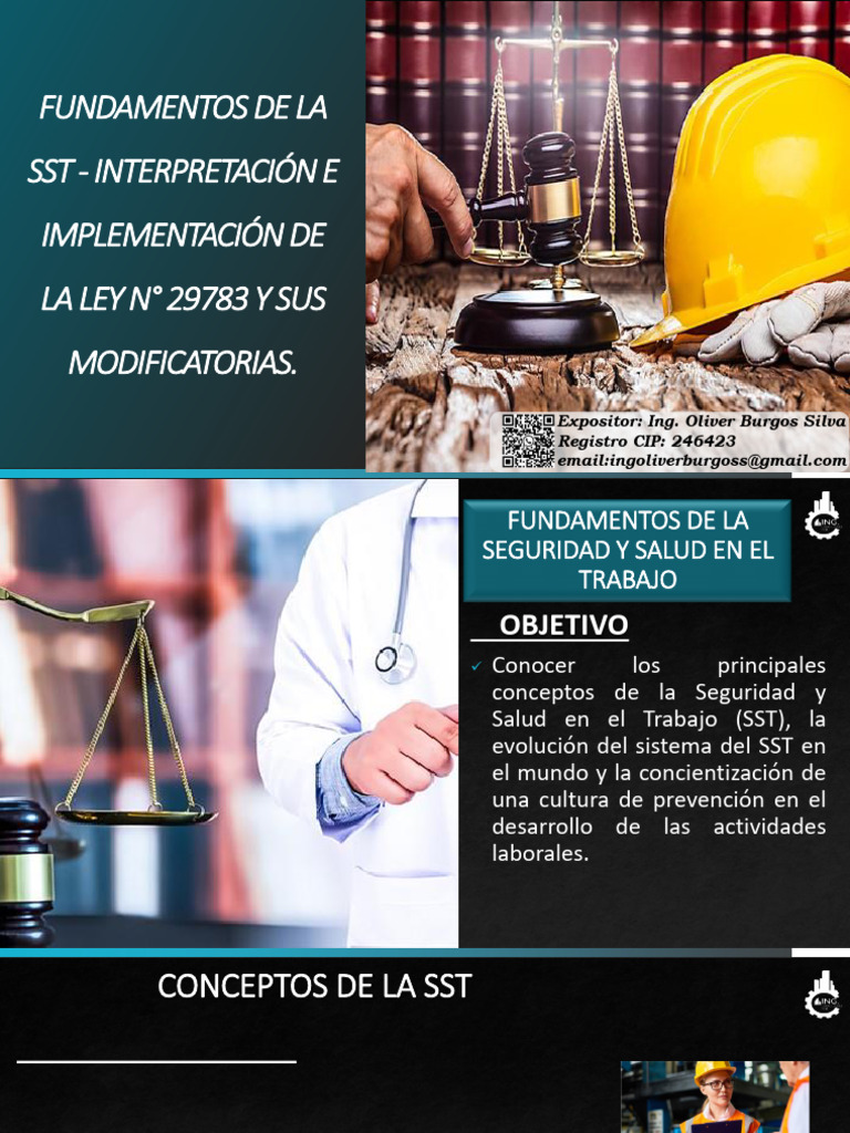 Fundamentos de La SST y Interpretación e Implementa La Ley 29783 y Modif - Ok | PDF