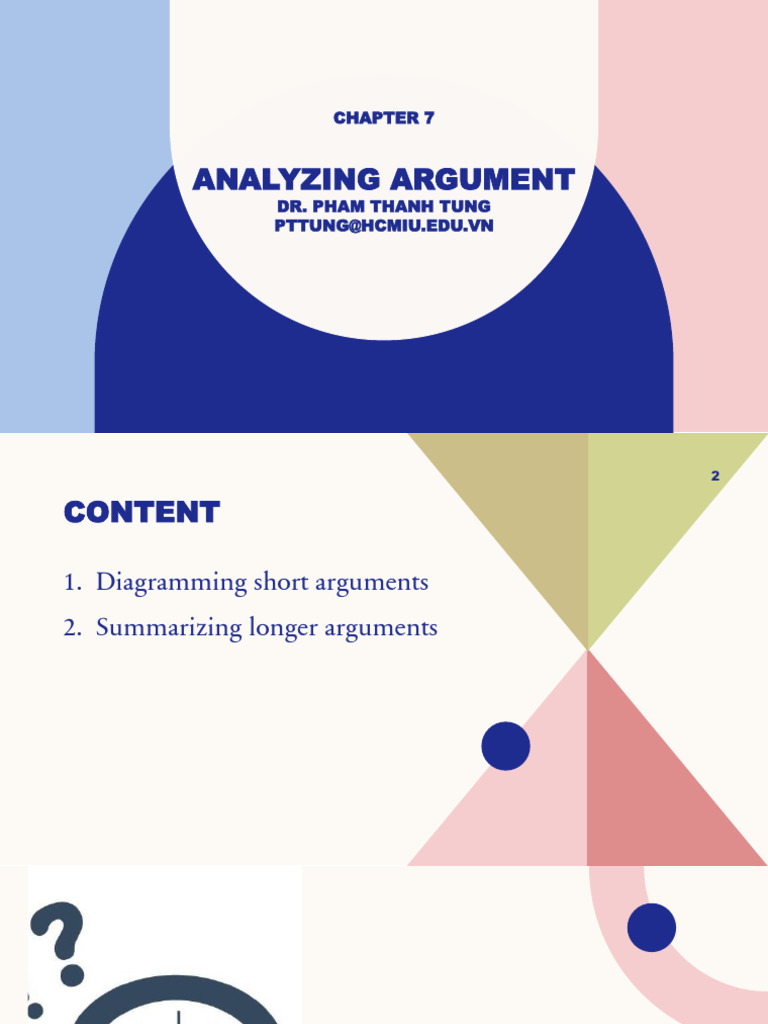 Chapter 7.1 - Analyzing Arguments | PDF