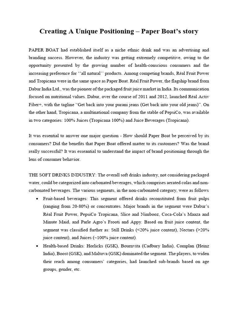 Paper Boat Case Study | PDF