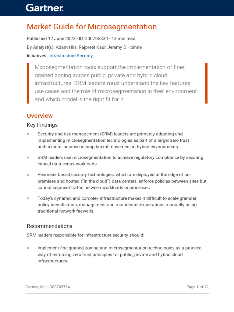 Gartner_Microsegmentation_Market_Guide_1709880310 | PDF