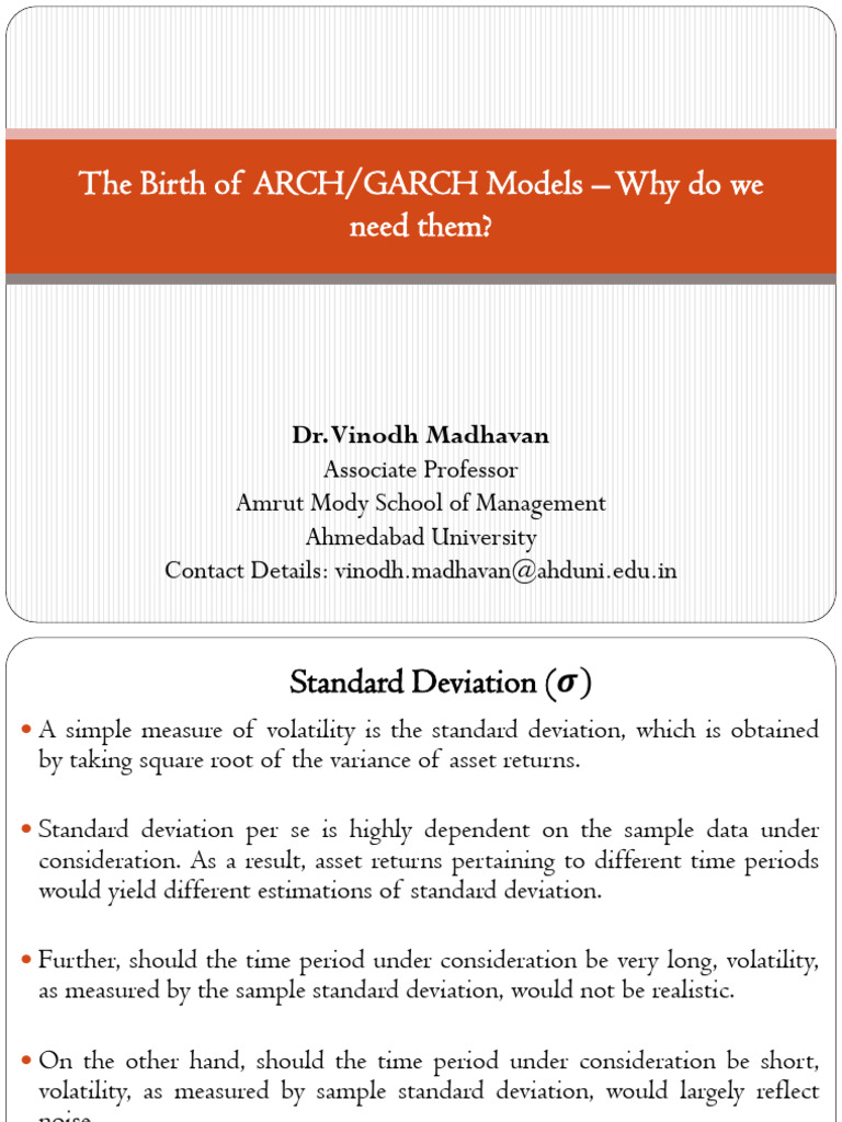 The Birth of ARCH | PDF