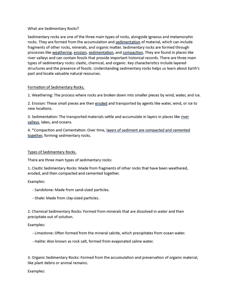 Sedimentary Rocks | PDF