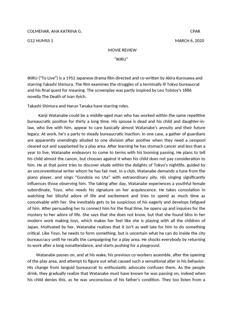 Katrina Movie Review | PDF