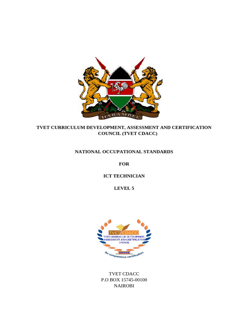 ICT Occupational Standards Level 5 (1) | PDF