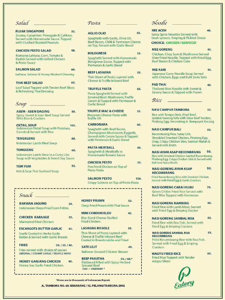 P Eatery | PDF