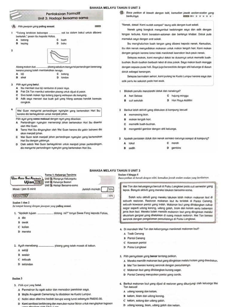 BM T5 Unit 3+uasa 1 | PDF