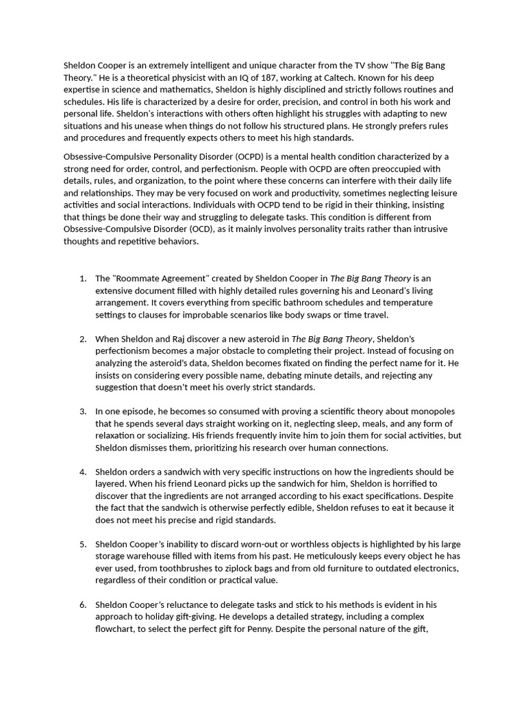 Sheldon Cooper Speech | PDF