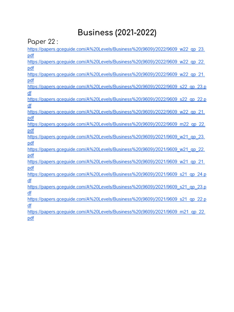 Business Past Paper Xerox-2 | PDF