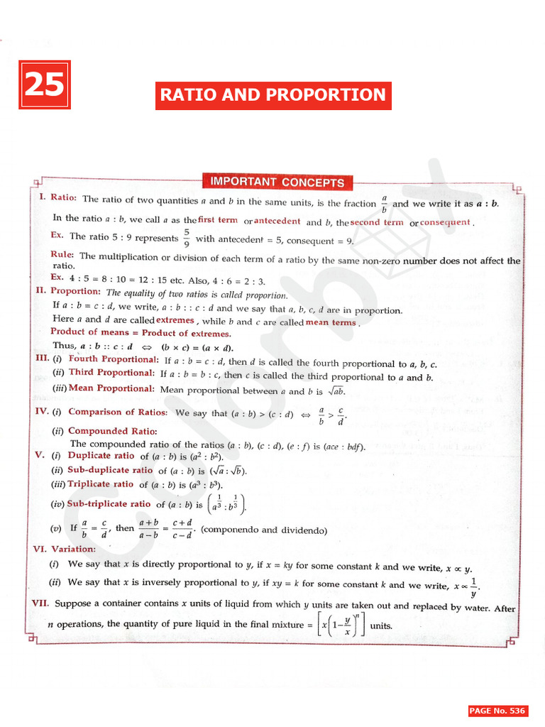Ratio and Proportion 25 | PDF