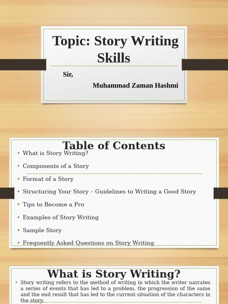 Lecture 10 Topic Story Writing Skills | PDF