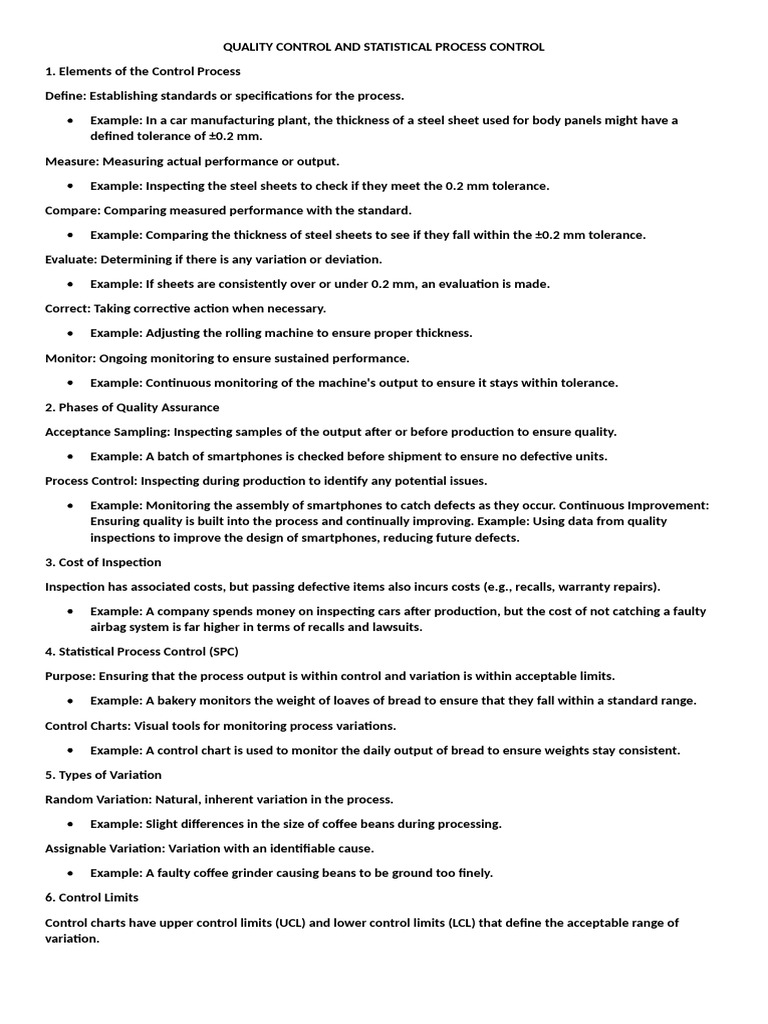 Quality Control and SPC | PDF